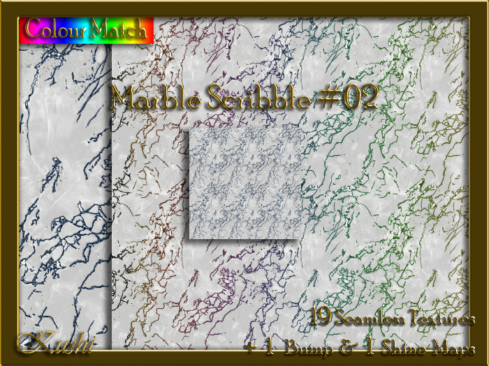 Second Life Marketplace - Marble Scribble #02 Seamless Texture Pack